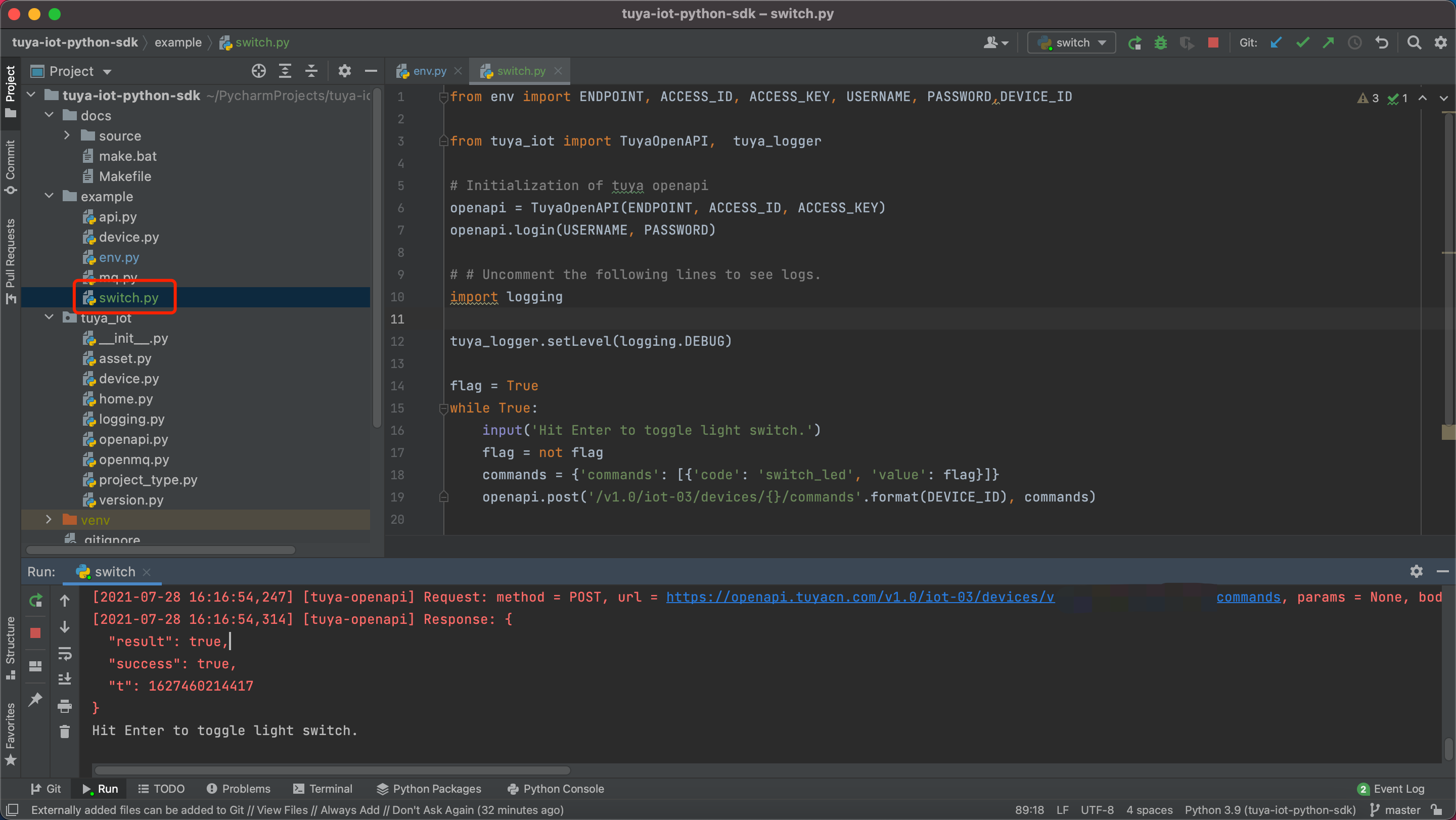 Develop with Python SDK-Tuya IoT Development Platform-Tuya Developer