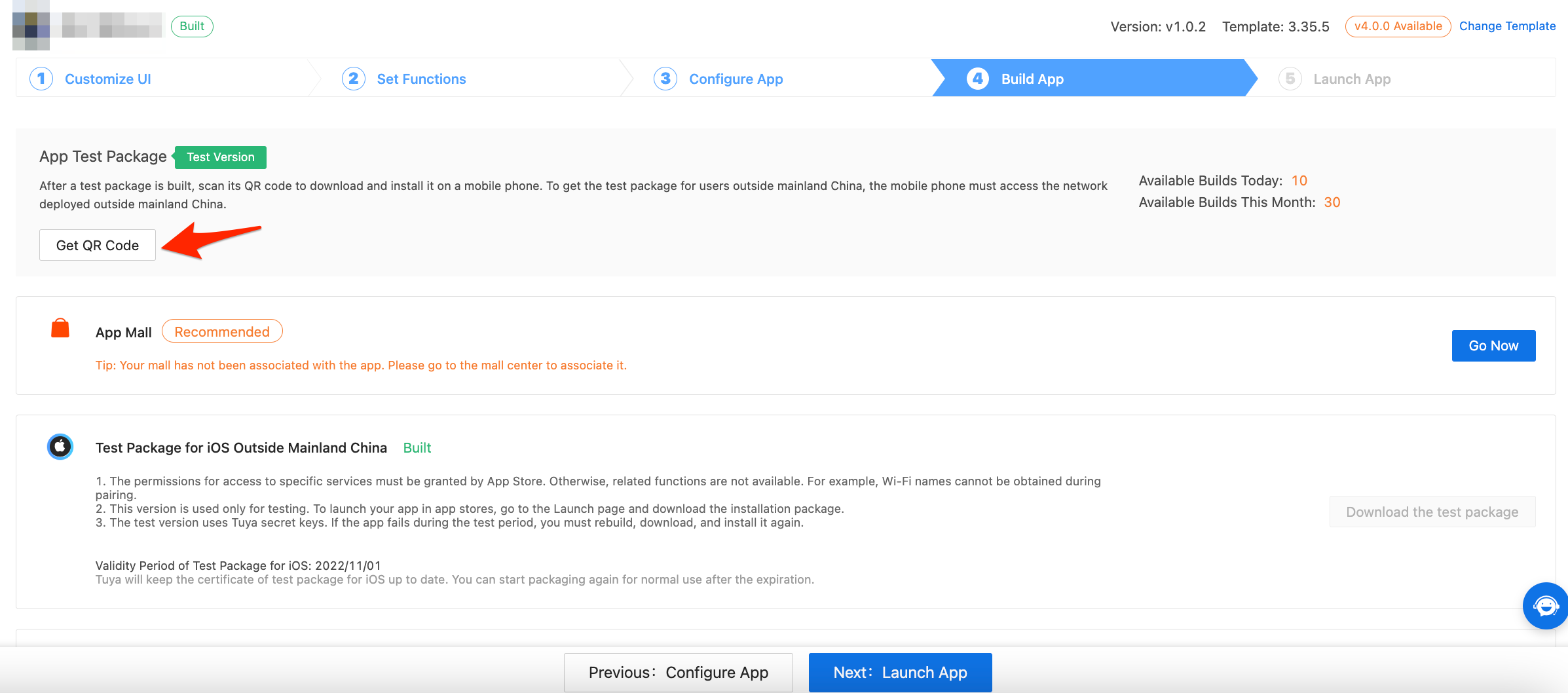 Update App Version on Tuya IoT Development Platform-Tuya IoT Development Platform-Tuya Developer