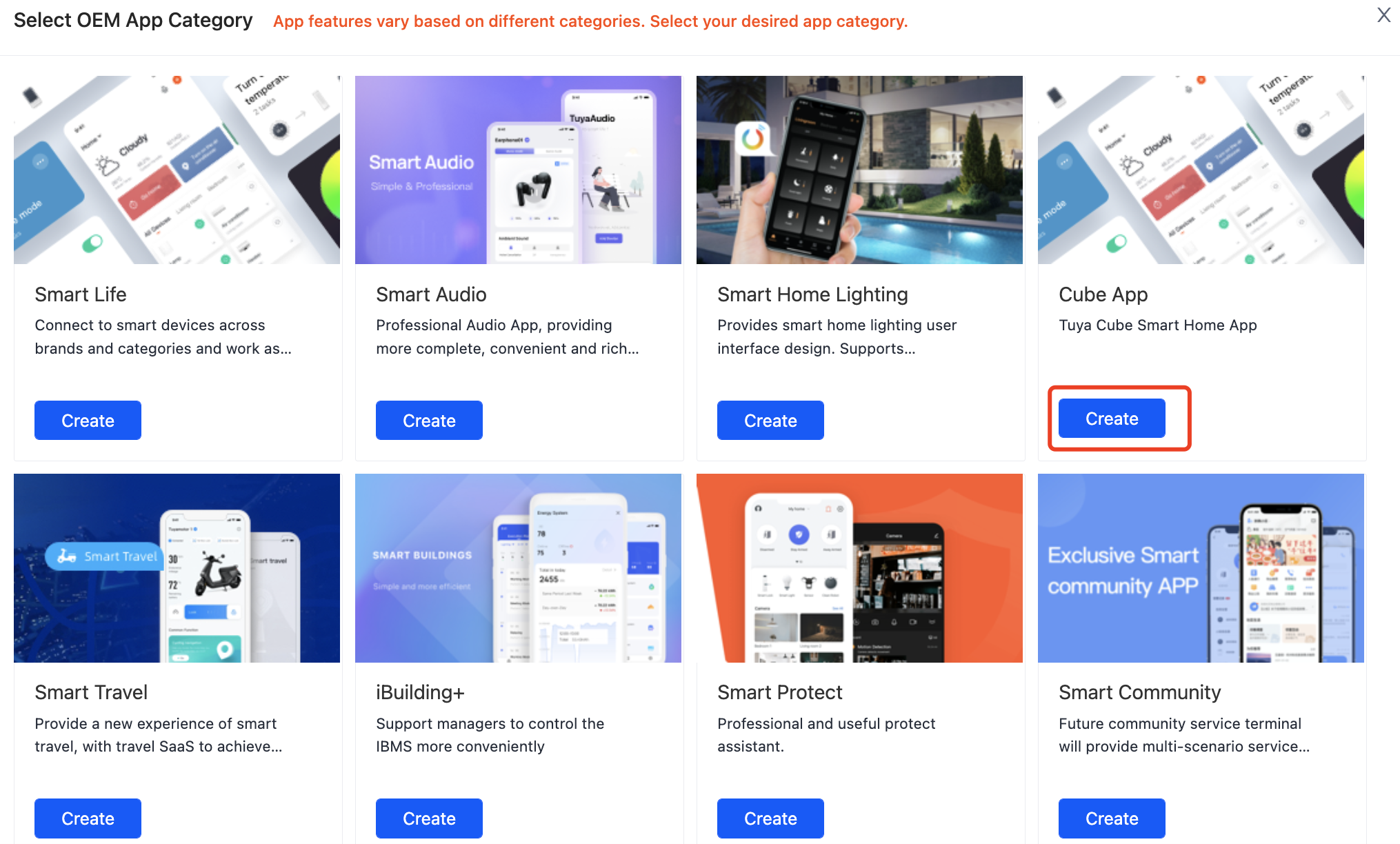 Create Cube App-Tuya Cube (Private Cloud)-Tuya Developer